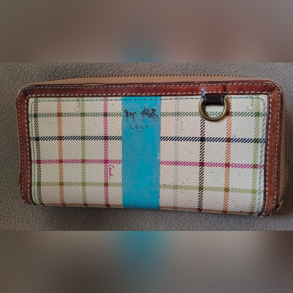 Coach | Bags | Vintage Coach Heritage Stripe Tattersall Multicolor ...